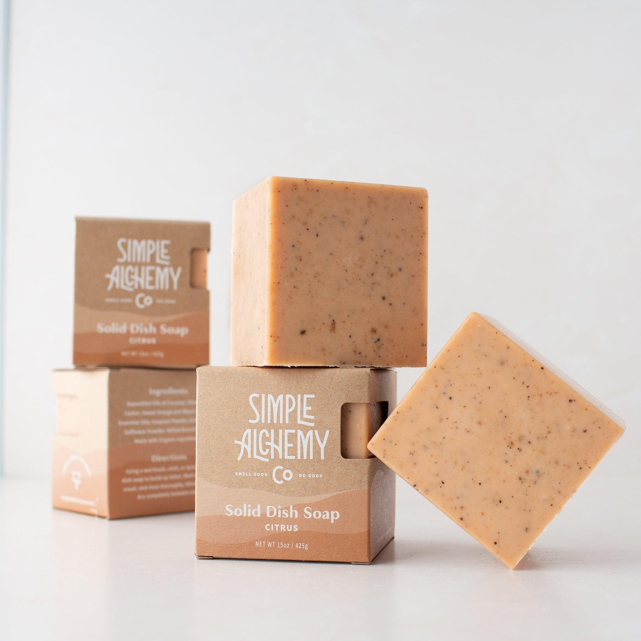 Citrus Solid Dish Soap | Low Waste, Uplifting Scent | Simple Alchemy ...